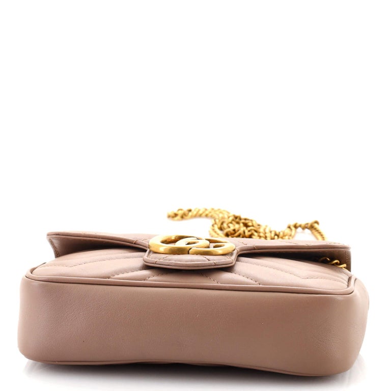 Gucci GG Marmont Flap Bag Matelasse Leather Super Mini For Sale at 1stDibs