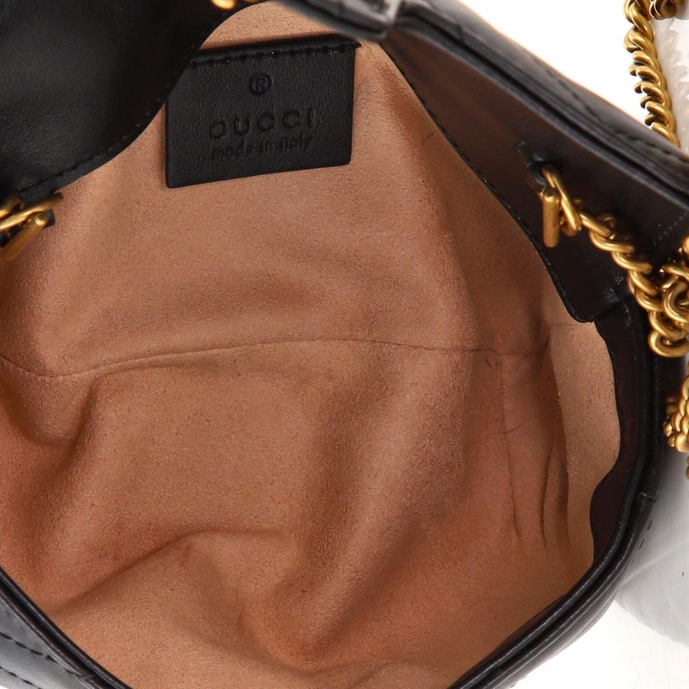 Gucci GG Marmont Flap Bag Matelasse Leather Super Mini For Sale at 1stDibs
