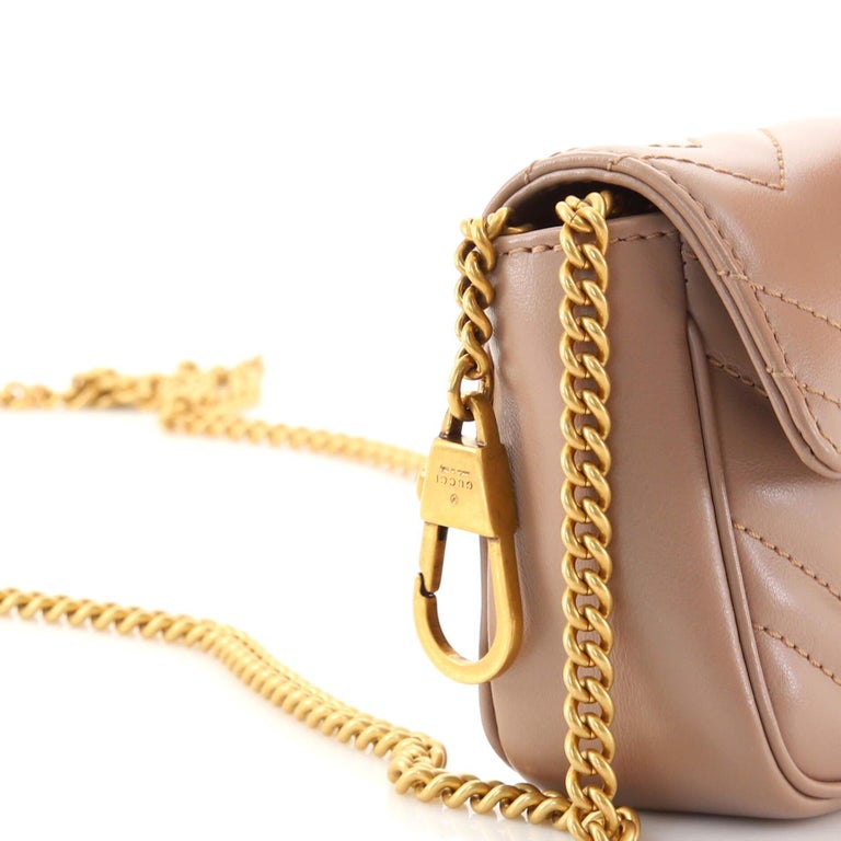 Gucci GG Marmont Flap Bag Matelasse Leather Super Mini at 1stDibs