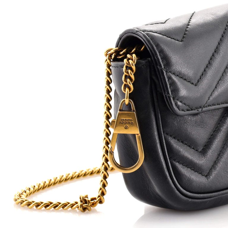 Gucci GG Marmont Flap Bag Matelasse Leather Super Mini For Sale at 1stDibs