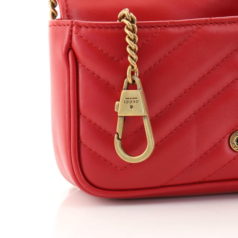 Gucci GG Marmont Flap Bag Matelasse Leather Super Mini For Sale at 1stDibs