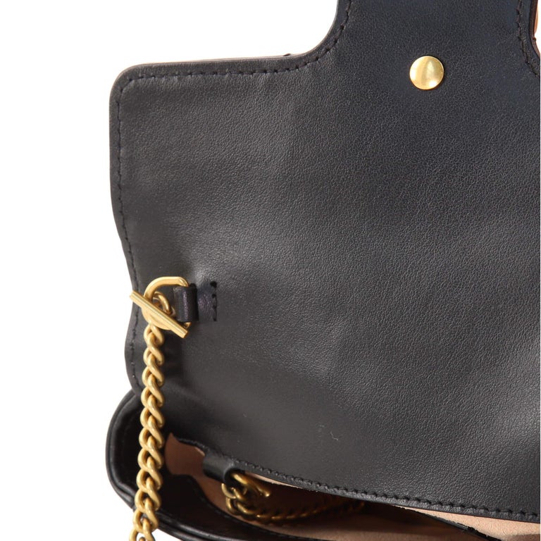 Gucci GG Marmont Flap Bag Matelasse Leather Super Mini For Sale at 1stDibs