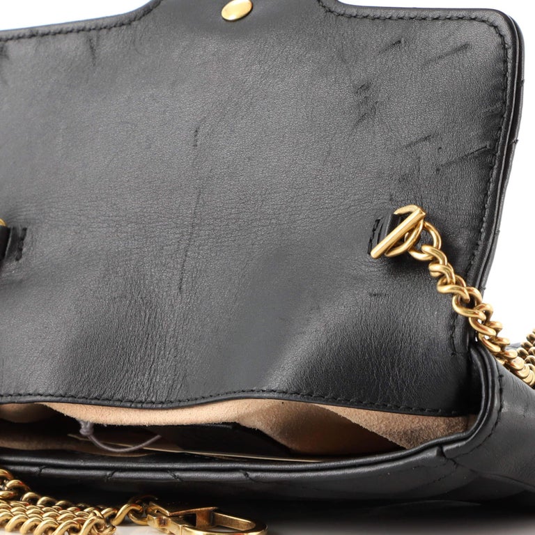 Gucci GG Marmont Flap Bag Matelasse Leather Super Mini For Sale at 1stDibs