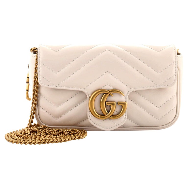 Gucci GG Marmont Flap Bag Matelasse Leather Super Mini For Sale at 1stDibs
