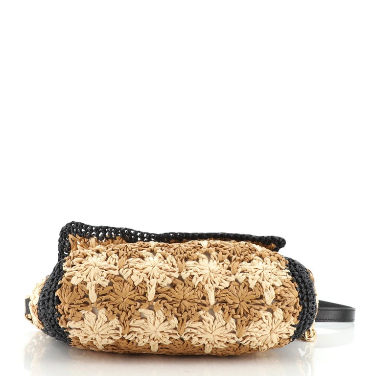 Gucci GG Marmont Flap Bag Raffia Small at 1stDibs | gucci raffia bag ...