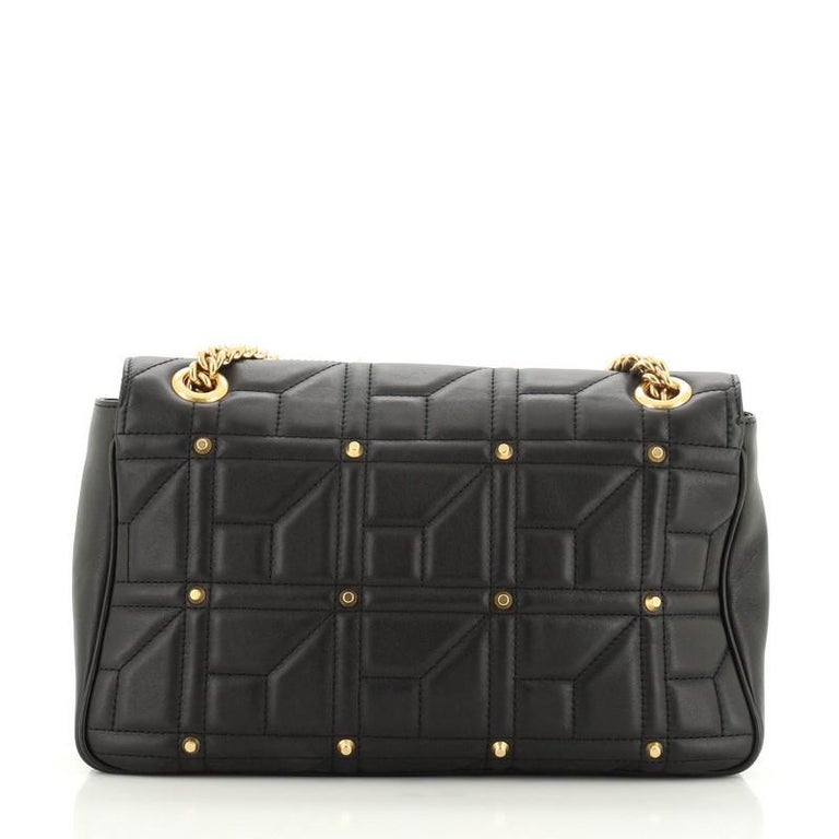 Gucci GG Marmont Flap Bag Studded Matelasse Leather Medium at 1stDibs