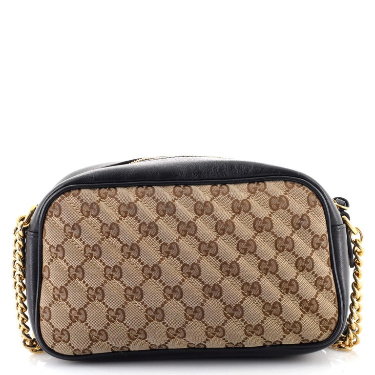 Gucci GG Marmont Shoulder Bag Diagonal Quilted GG Canvas Small For Sale ...
