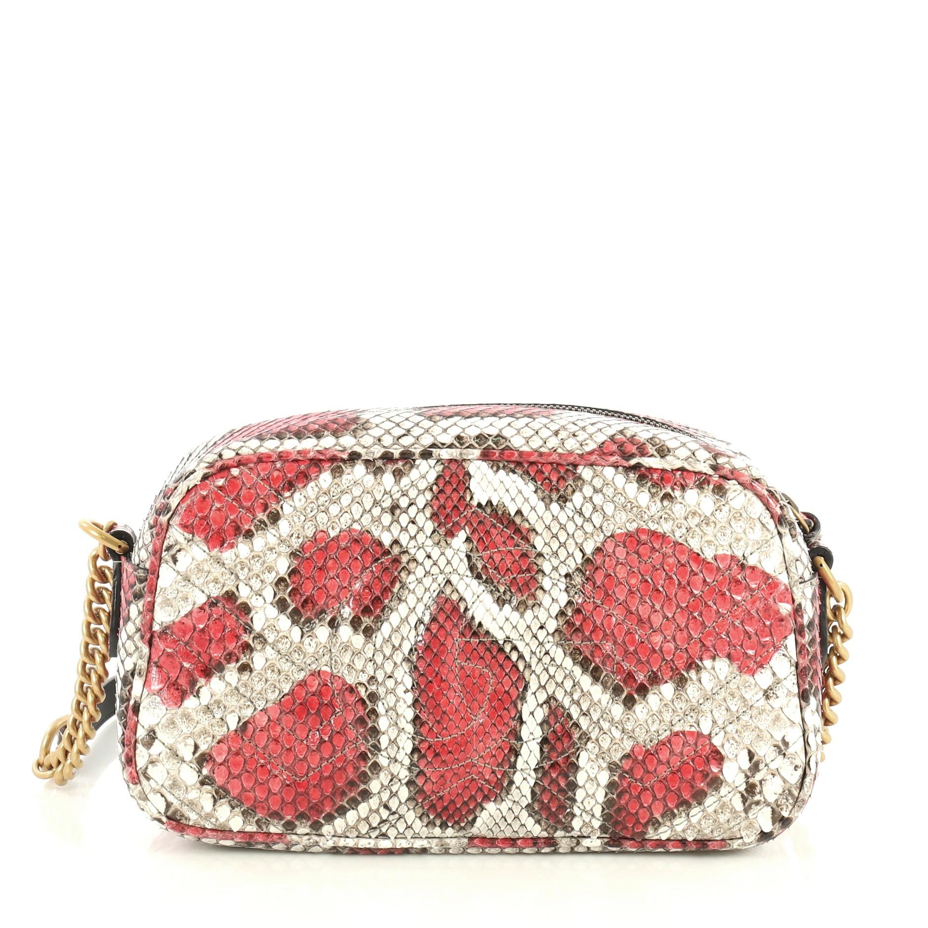 Gucci GG Marmont Shoulder Bag Matelasse Python Small at 1stDibs | gucci ...