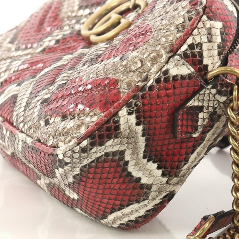 Gucci GG Marmont Shoulder Bag Matelasse Python Small at 1stDibs
