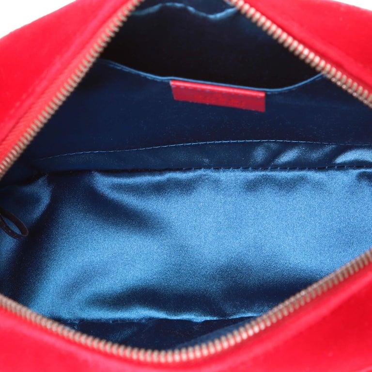 Gucci GG Marmont Shoulder Bag Matelasse Velvet Small at 1stDibs