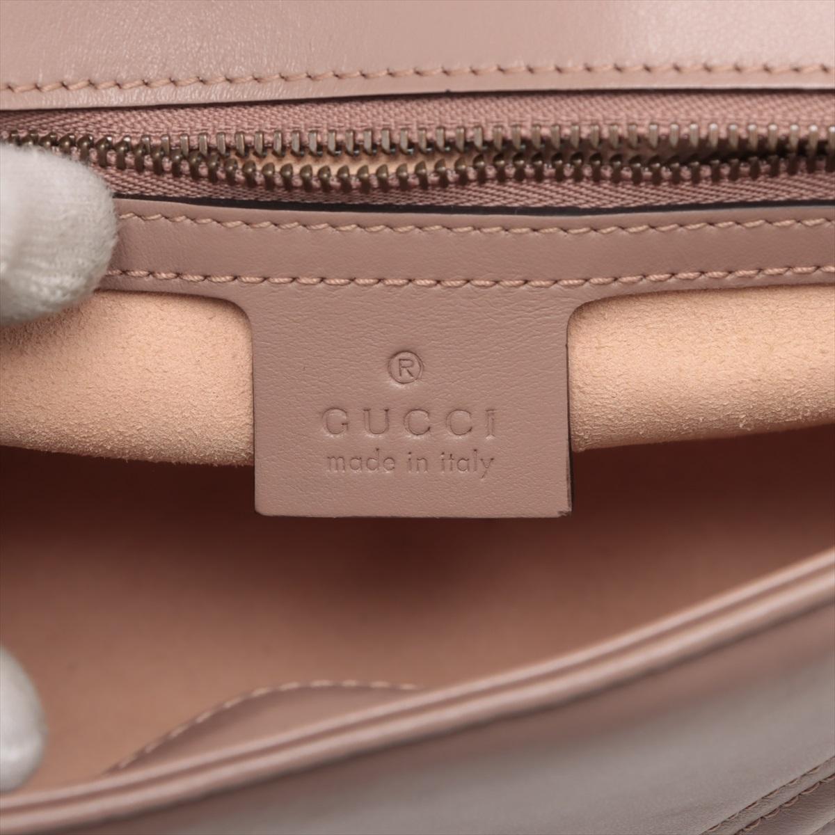 Gucci GG Marmont Small Chevron Leather Flap Bag Beige For Sale at 1stDibs
