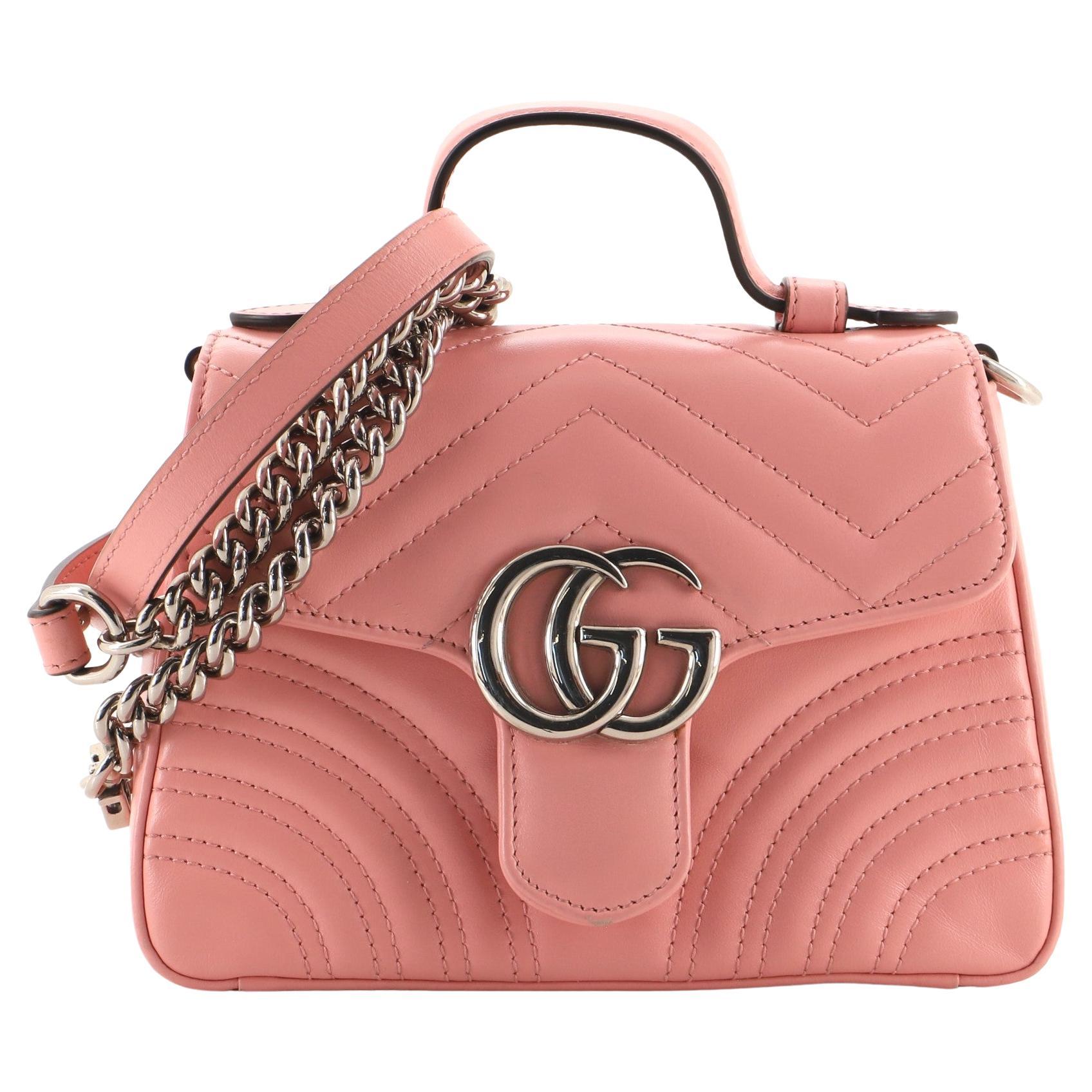 New Gucci Signature Candy Pink Top Handle Tote Bag at 1stDibs | gucci ...