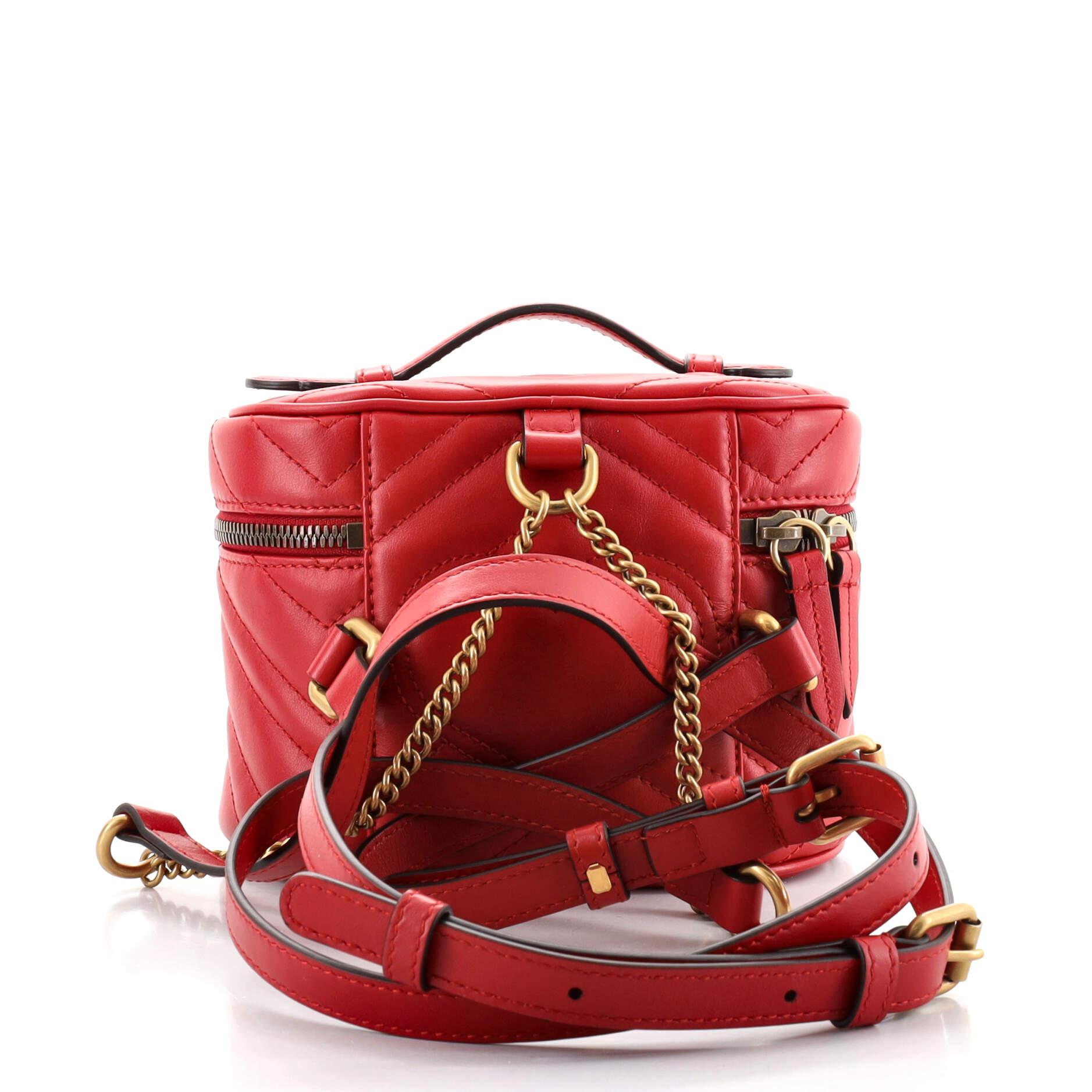 Gucci GG Marmont Vanity Backpack Matelasse Leather Mini at 1stDibs ...