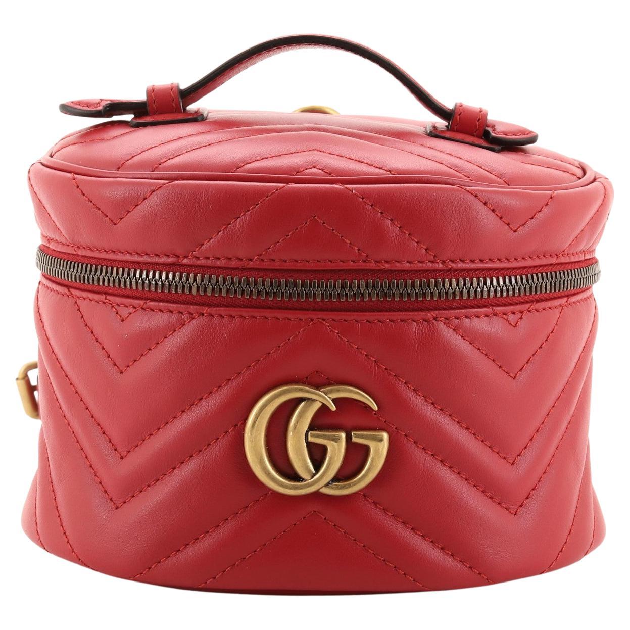 Gucci GG Marmont Vanity Backpack Matelasse Leather Mini at 1stDibs