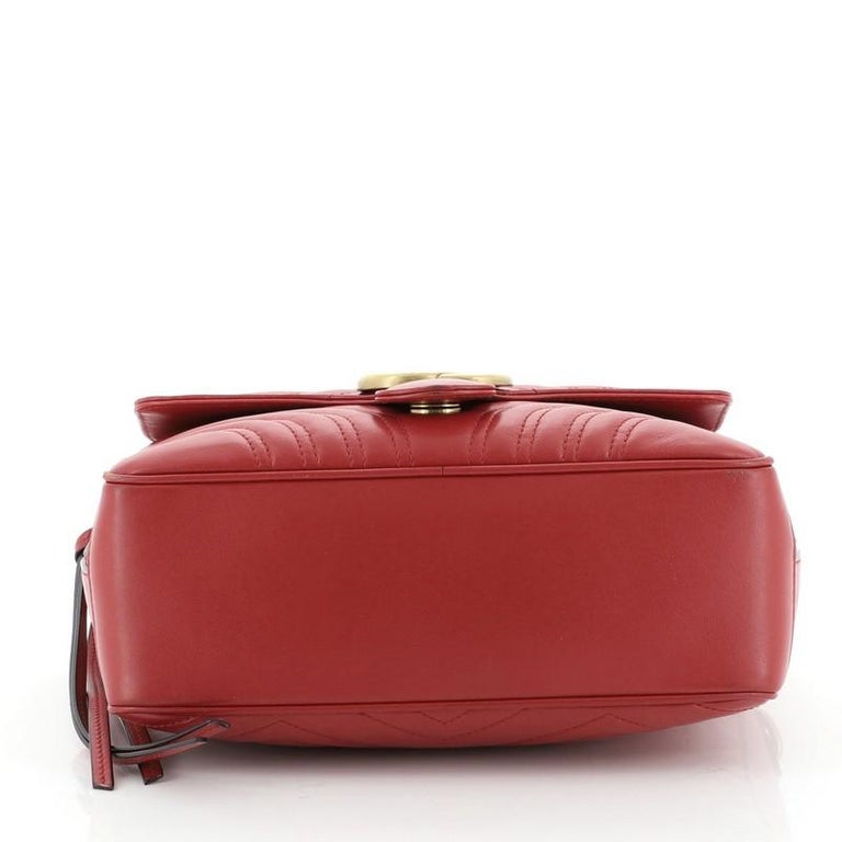 Gucci GG Marmont Zip Around Camera Bag Matelasse Leather Small at 1stDibs