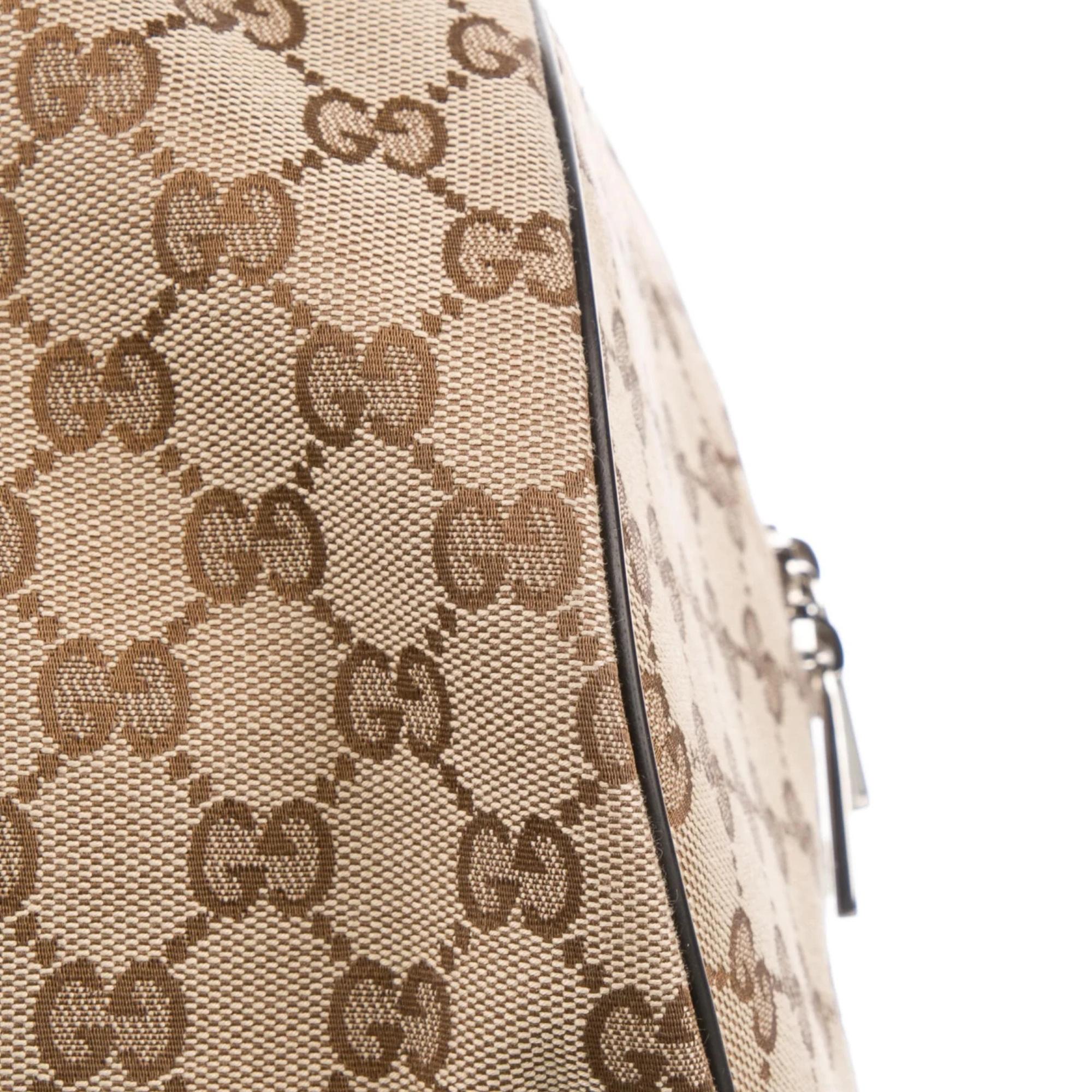 Gucci GG Monogram Canvas Ebony Backpack For Sale at 1stDibs