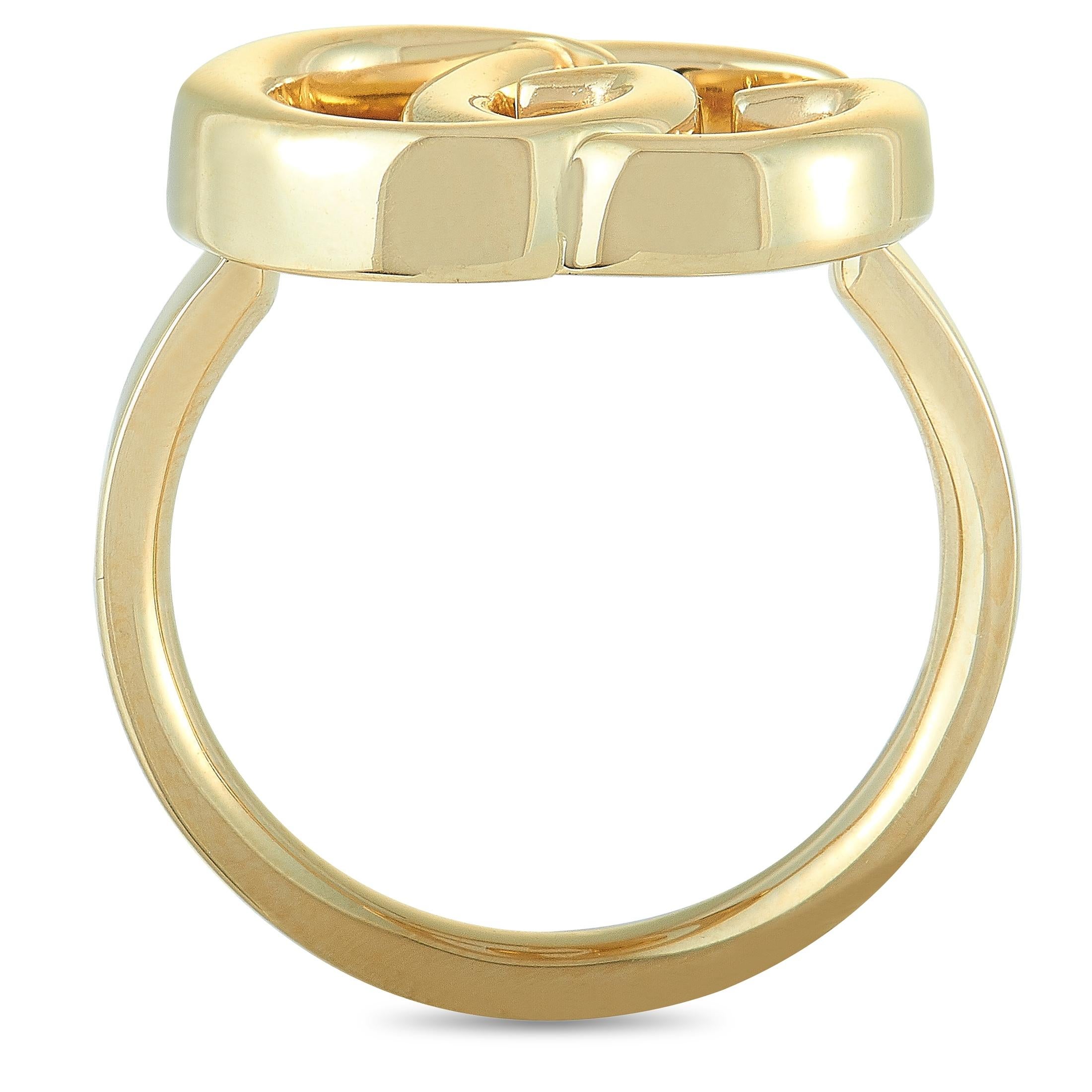 Gucci GG Running 18 Karat Yellow Gold Ring at 1stDibs