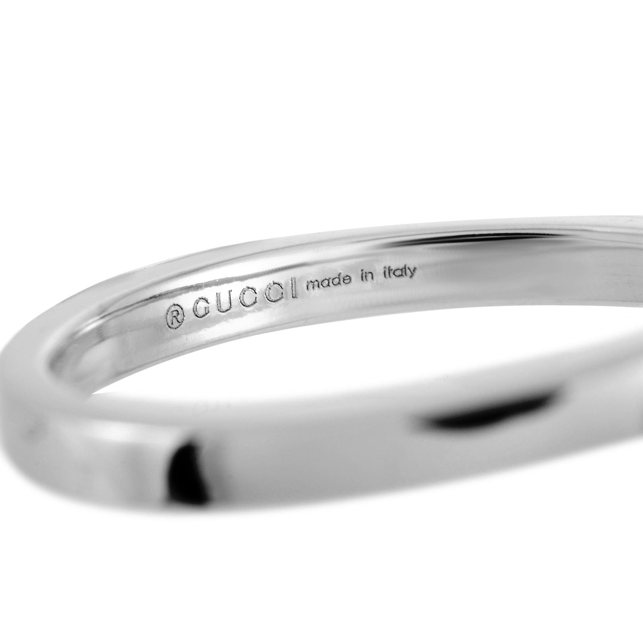 Gucci GG Running 18 Karat White Gold Ring at 1stDibs | gg running ring ...