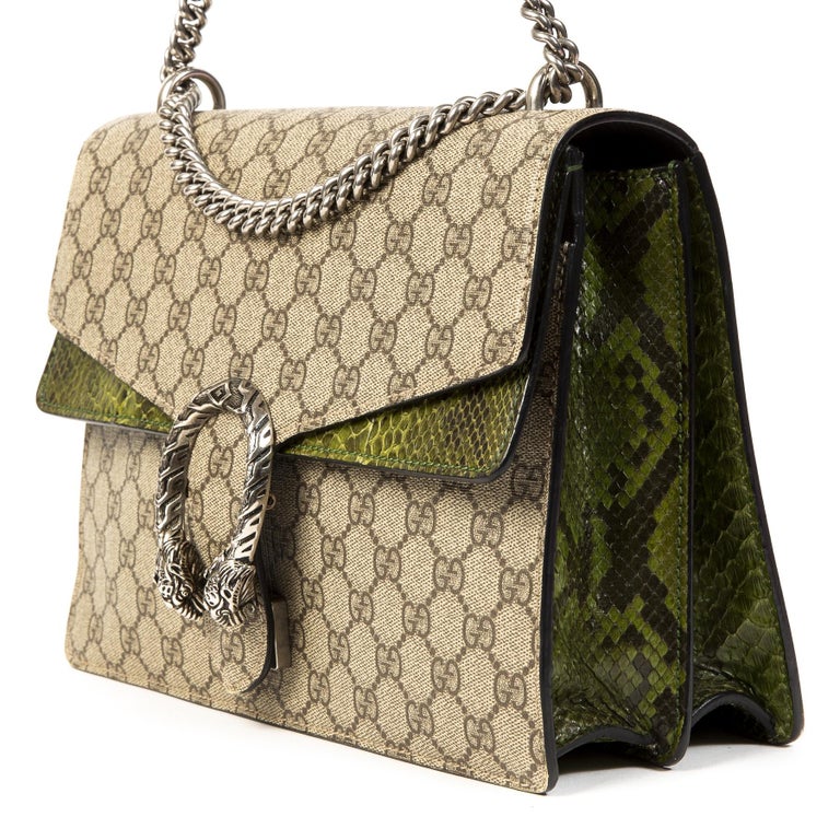 Gucci GG Supreme Monogram Python Dionysus at 1stDibs
