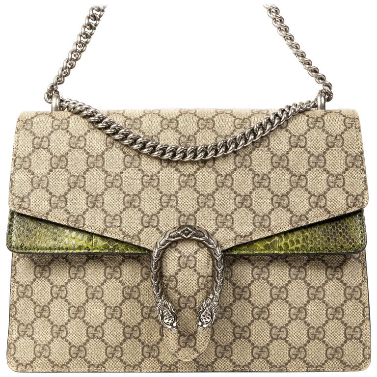 Gucci GG Supreme Monogram Python Dionysus at 1stDibs