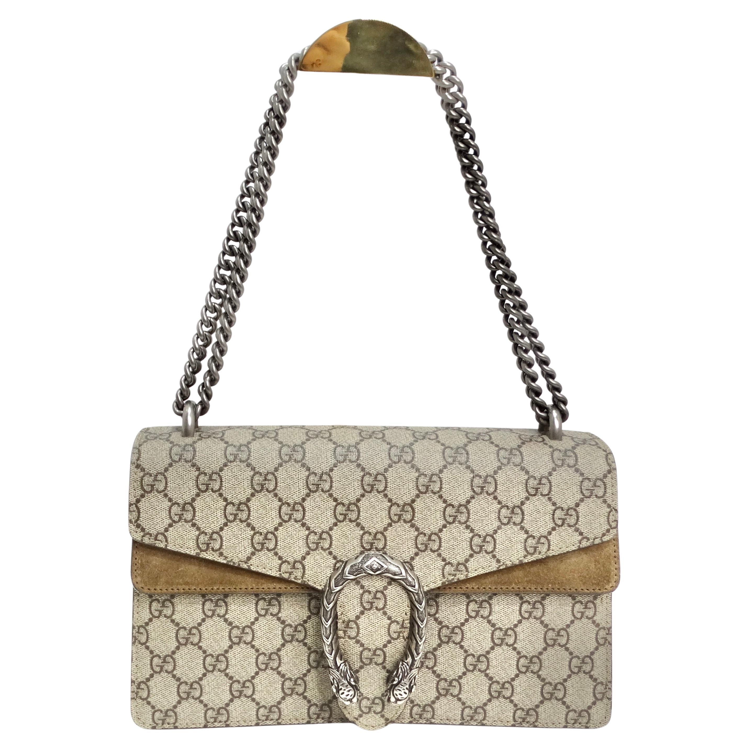 Gucci GG Supreme Monogram Suede Dionysus Shoulder Bag For Sale at 1stDibs