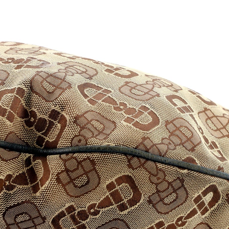 Gucci Glam Hobo Horsebit Canvas Medium For Sale at 1stDibs