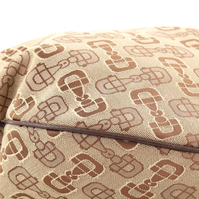 Gucci Glam Hobo Horsebit Canvas Medium For Sale at 1stDibs