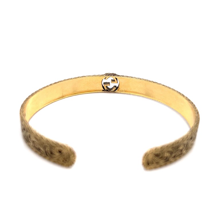 Gucci Gold Bangle Bracelet For Sale at 1stDibs