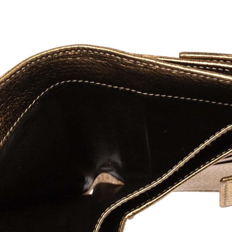 Gucci Gold/Beige GG Canvas and Leather Princy Compact Wallet at 1stDibs ...