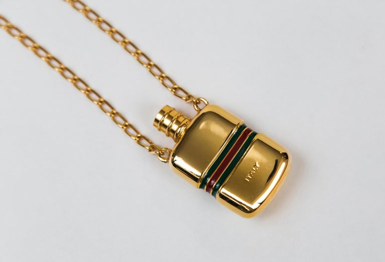 Gucci Gold Perfume Necklace For Sale at 1stDibs