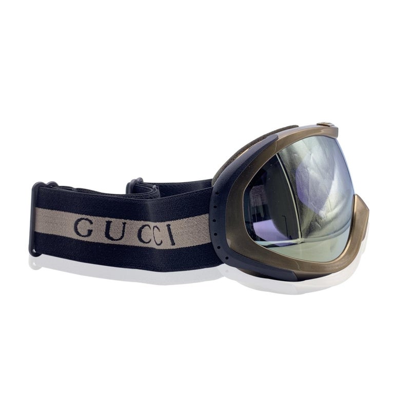 Gucci Gold Tone Ski Snow Googles Sport Eyewear Mod. GG 1653 For Sale at ...