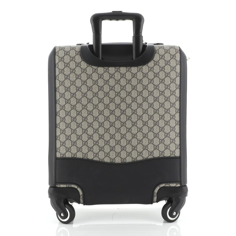 Gucci Grand Turismo Carry On Rolling Luggage GG Coated Canvas at ...