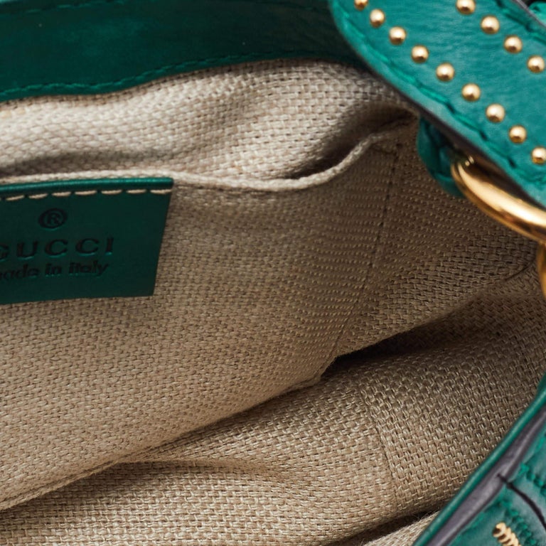 Gucci Green Leather Small Snaffle Bit Shoulder Bag at 1stDibs