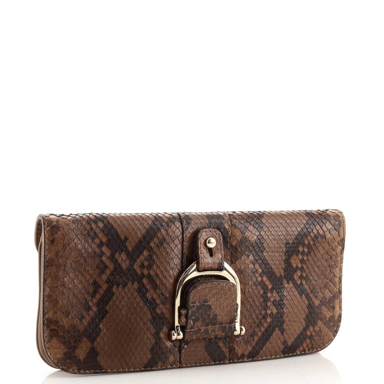 Gucci Greenwich Clutch Python and Leather at 1stDibs