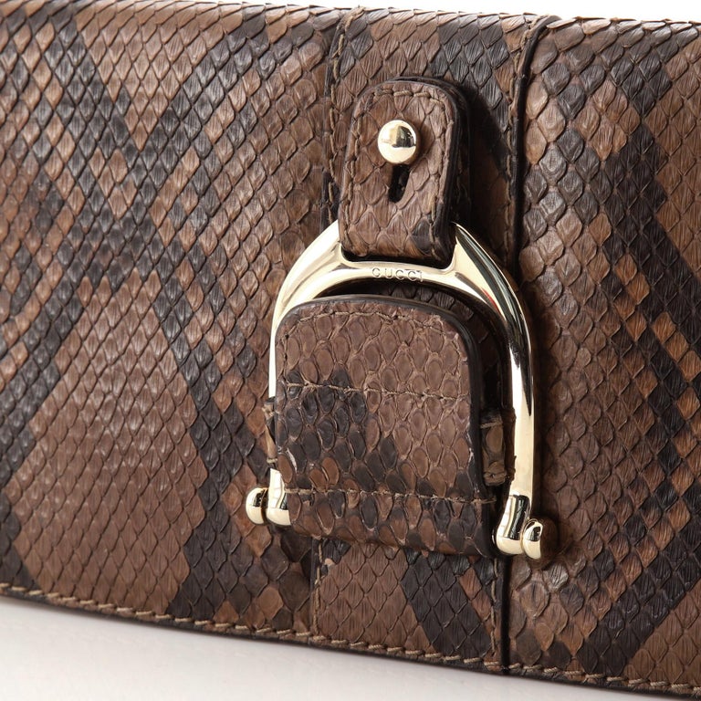 Gucci Greenwich Clutch Python and Leather at 1stDibs