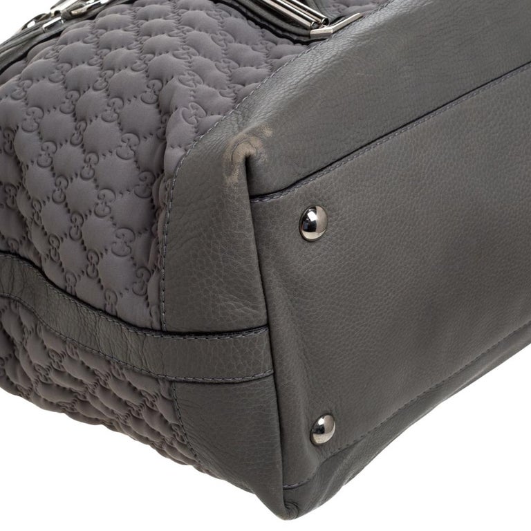 Gucci Grey GG Neoprene and Leather Techno Horsebit Tote at 1stDibs ...