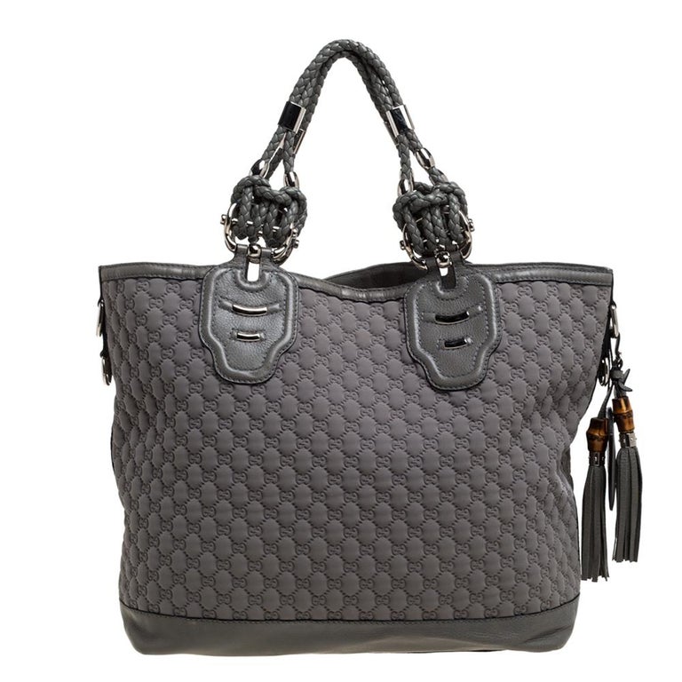 Gucci Grey GG Neoprene and Leather Techno Horsebit Tote at 1stDibs ...