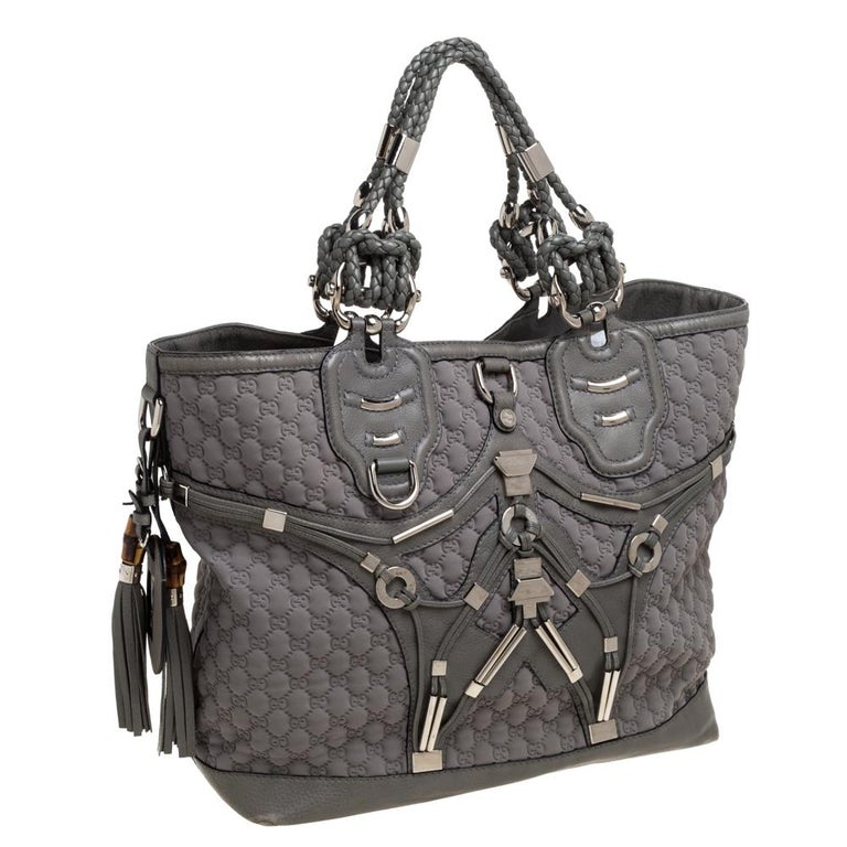 Gucci Grey GG Neoprene and Leather Techno Horsebit Tote at 1stDibs ...