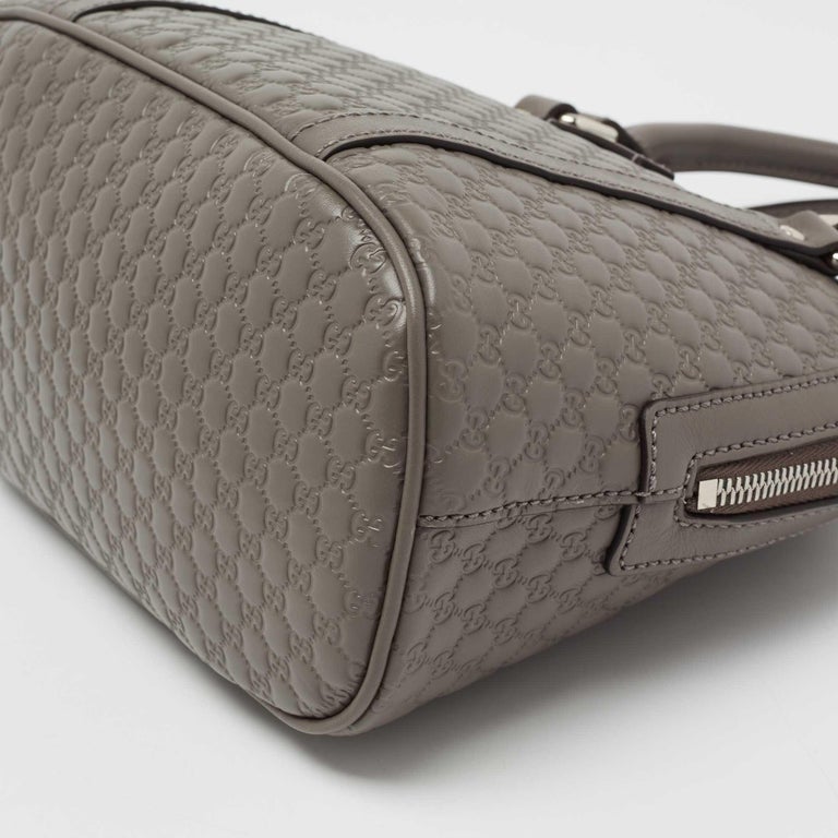 Gucci Grey Microguccissima Leather Mini Dome Bag For Sale at 1stDibs