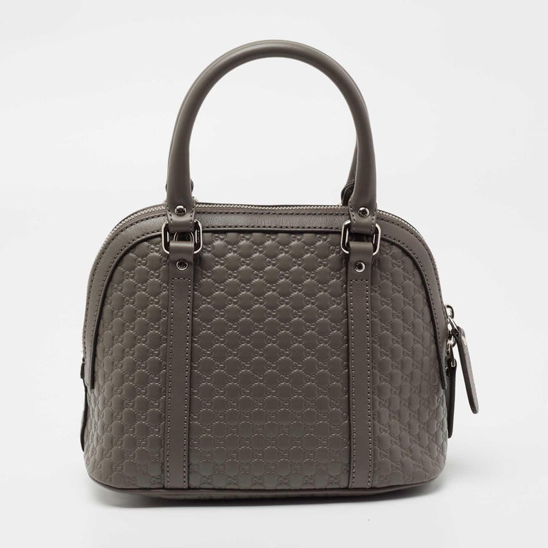 Gucci Grey Microguccissima Leather Mini Dome Bag For Sale at 1stDibs