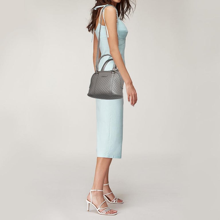 Gucci Grey Microguccissima Leather Mini Dome Bag For Sale at 1stDibs
