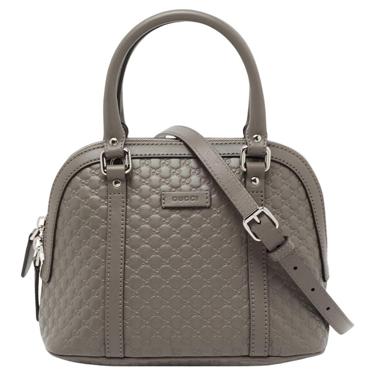 Gucci Grey Microguccissima Leather Mini Dome Bag For Sale at 1stDibs
