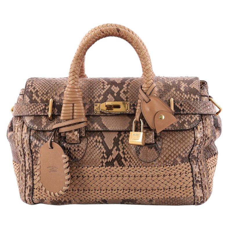 Gucci Handmade Satchel Python Medium at 1stDibs