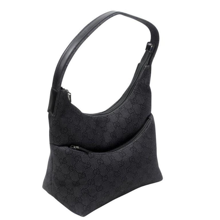 Gucci Hobo Denim and Leather Panel Canvas Shoulder Bag GG-0829N-0004 at ...