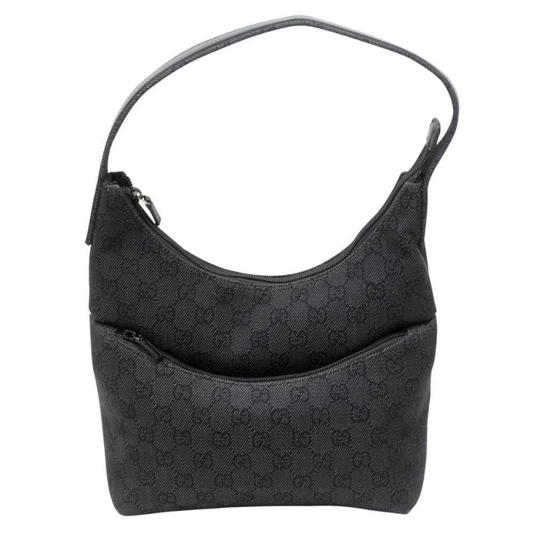Gucci Hobo Denim and Leather Panel Canvas Shoulder Bag GG-0829N-0004 at ...