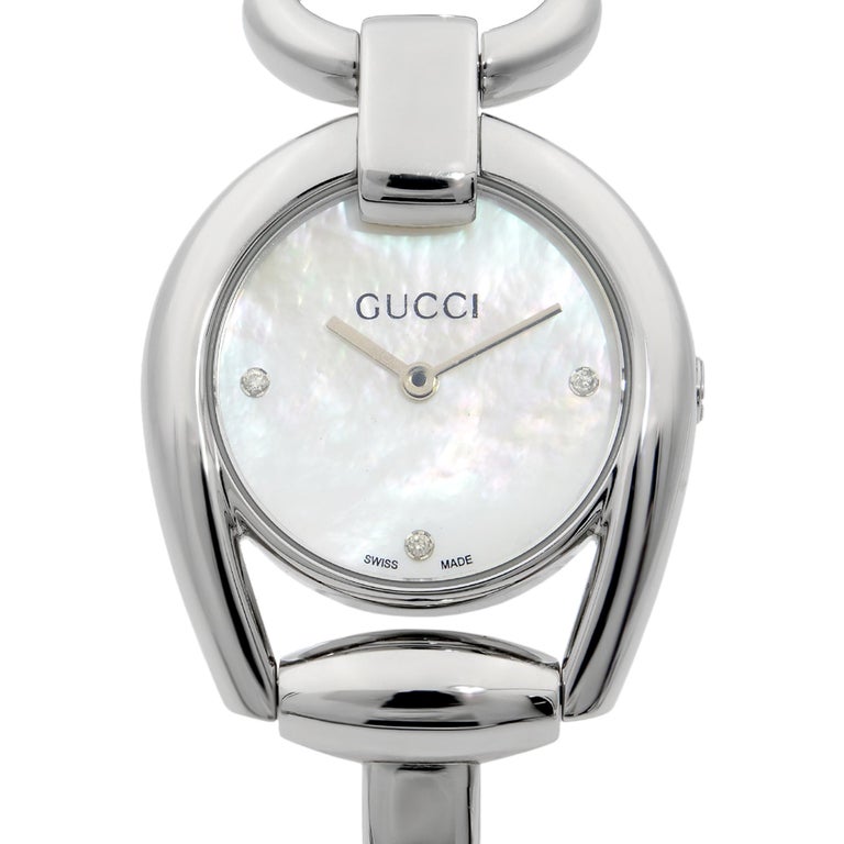 Gucci Steel White Diamond Dial Quartz Ladies Watch YA139506 For Sale at ...