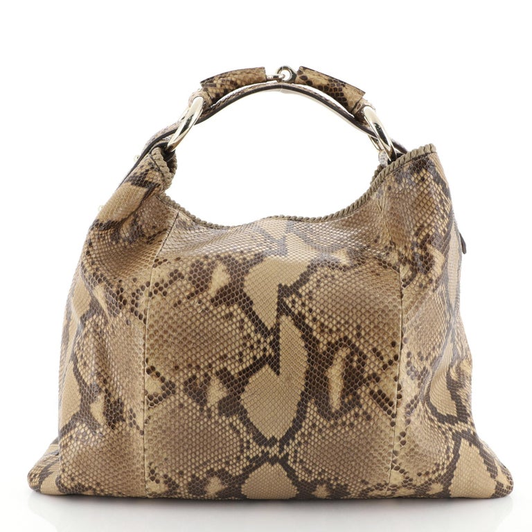 Gucci Horsebit Hobo Python Large at 1stDibs