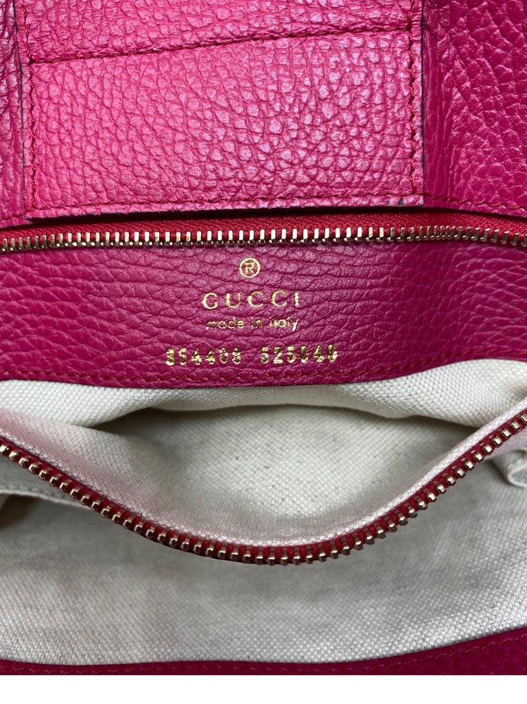 Gucci Hot Pink Leather Bag at 1stDibs