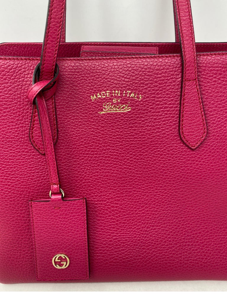 Gucci Hot Pink Leather Bag at 1stDibs