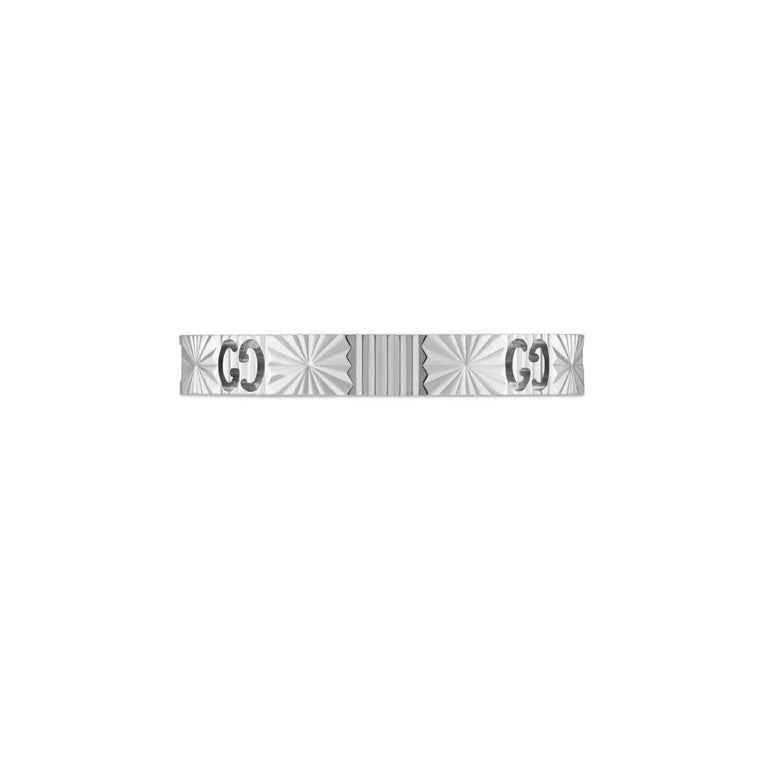 Gucci Icon 18 Carat White Gold Diamond Heart Band Ring YBC727892003 For ...